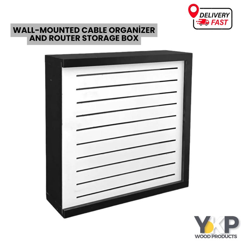 Wall-mounted Cable Organizer and Router Storage Box, Modern Cable ...
