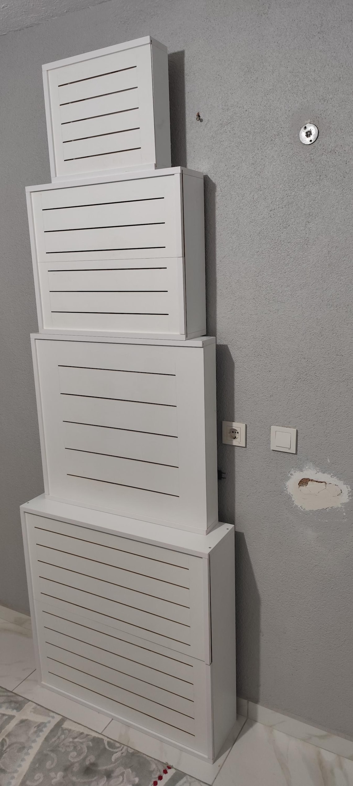 Wall Mounted Router Storage Box: Modern MDF Cable Organizer 40x35x10 Cm ...
