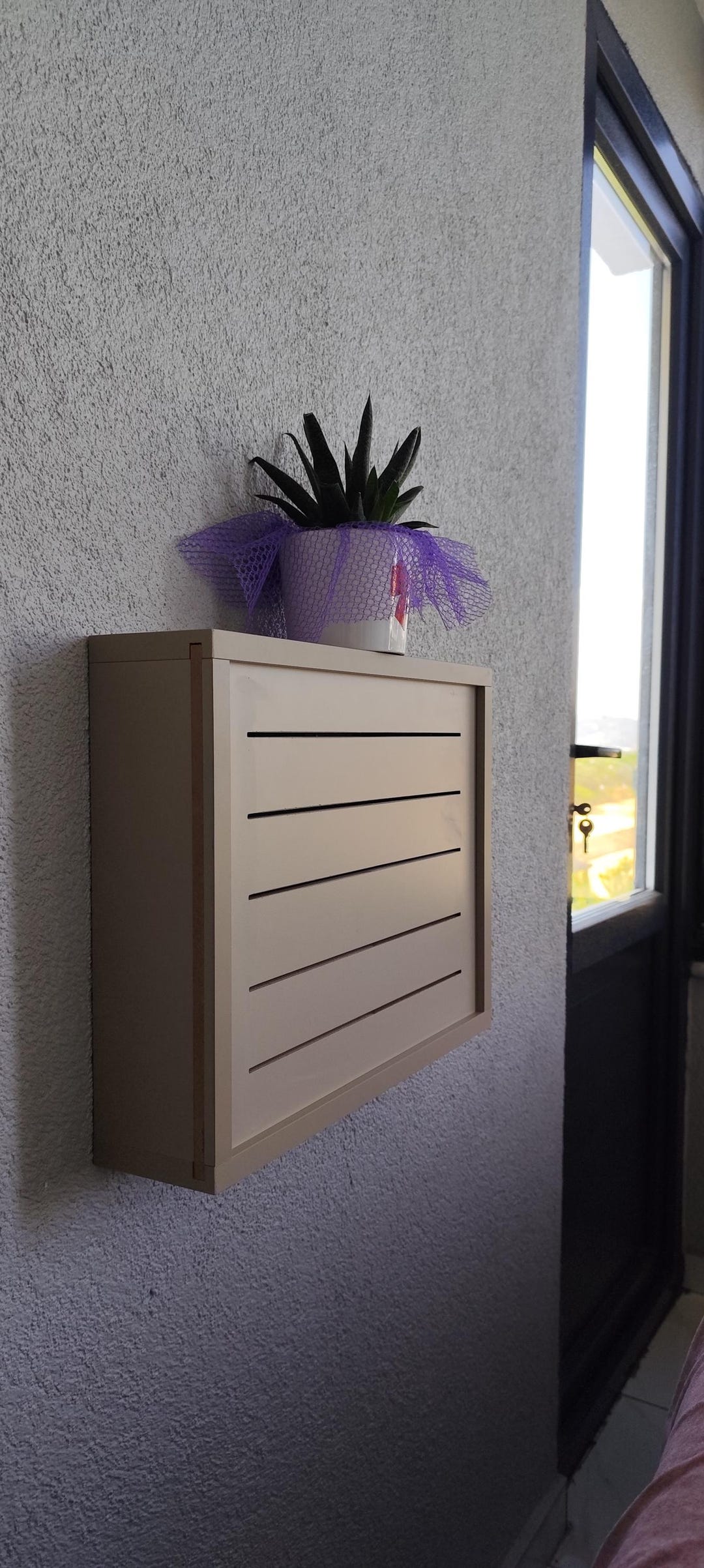 Modern Wooden & Metal Wi-fi Router Storage Box With Cable Organizer ...