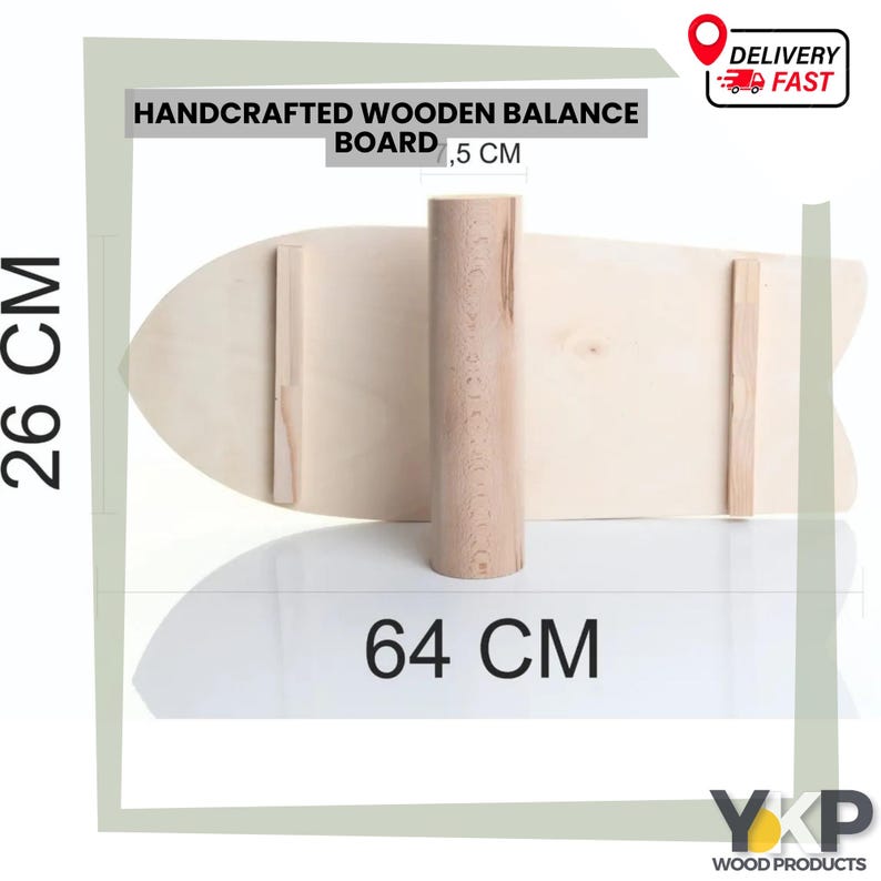 Handcrafted Wooden Balance Board – Natural Wood Balance Trainer for All ...
