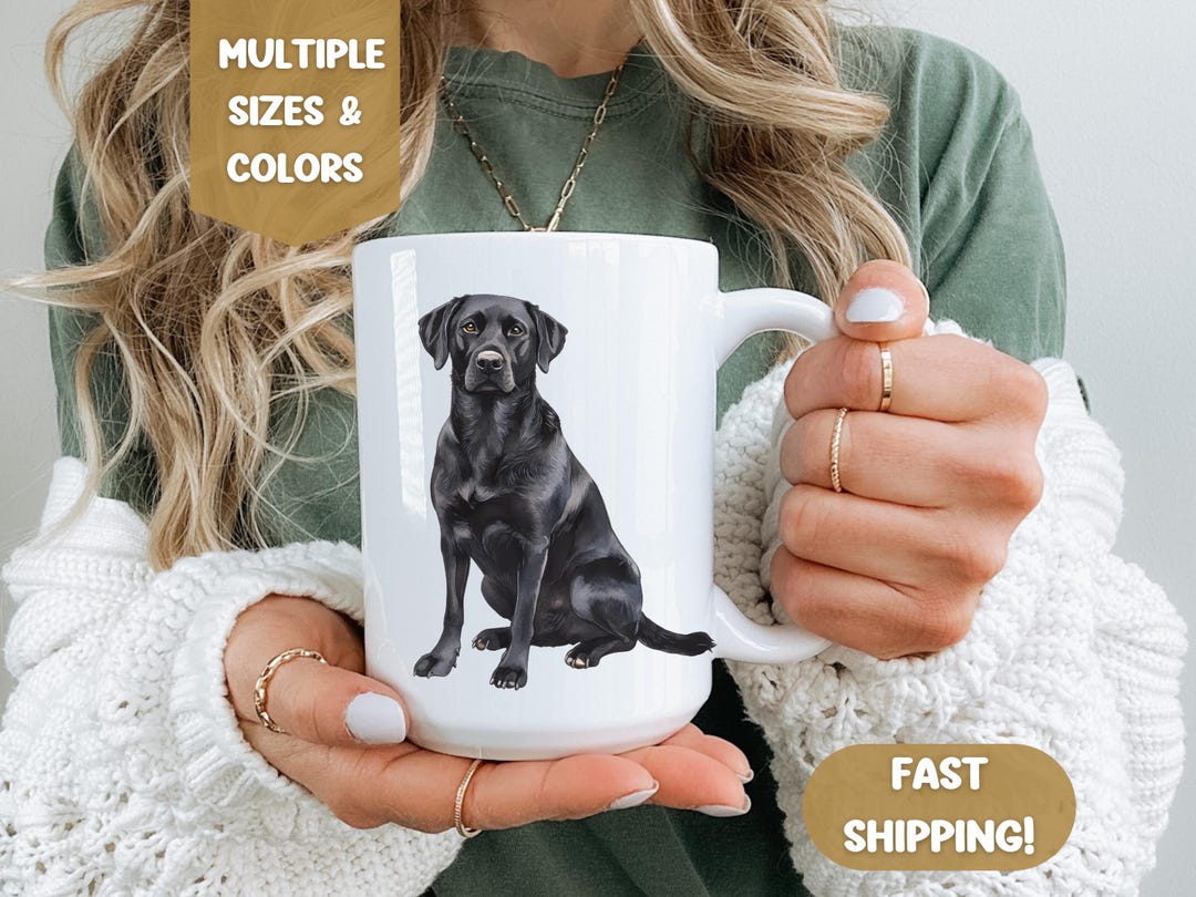 Black Labrador Dog Mug, Personalized Lab Mug, Personalized Dog Mug, Dog ...