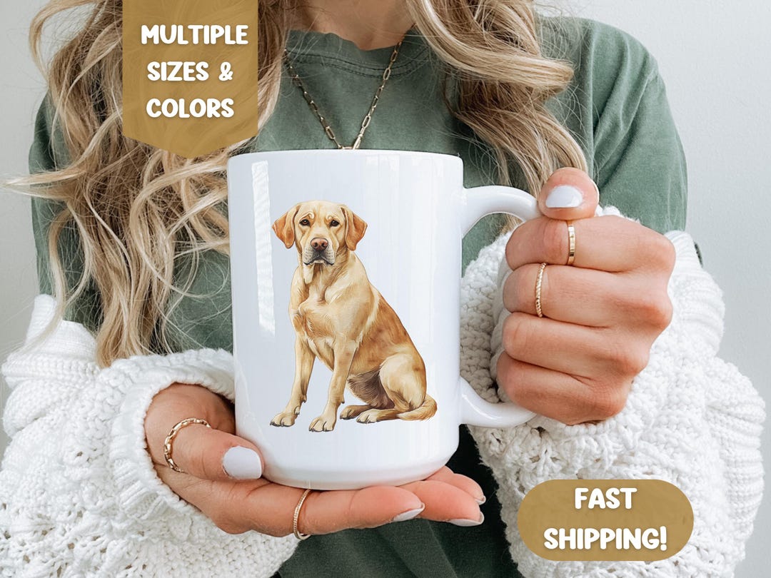 Yellow Lab Dog Mug, Personalized Lab Mug, Personalized Dog Mug, Dog ...