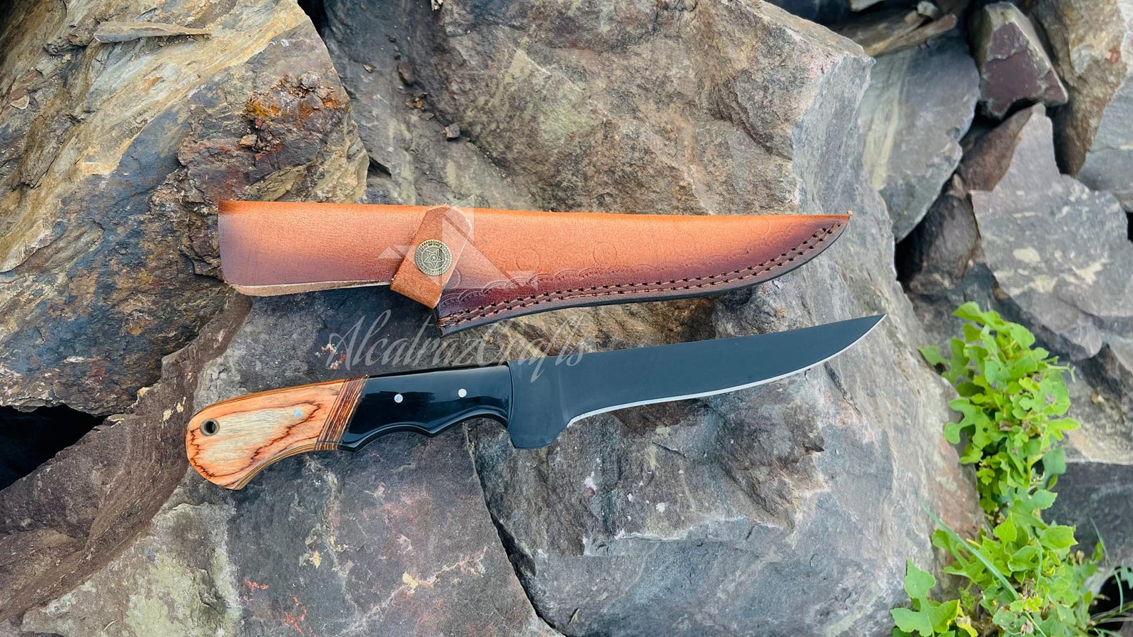 Steel Fillet Knife With Leather Sheath | Professional Fish & Meat ...