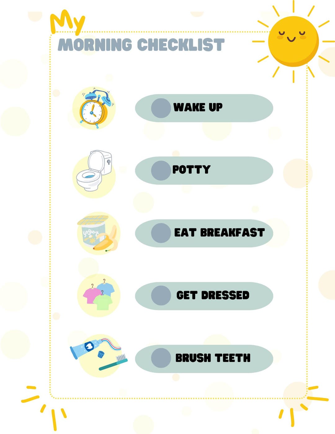 Toddler Routine Builder Checklist - AM/PM - Etsy