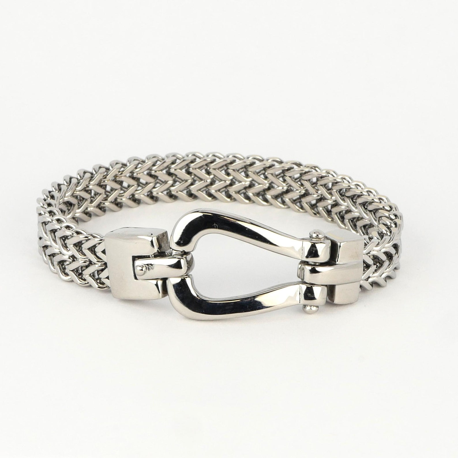 Elegant Stainless Steel Bracelet With a Polished Finish & Unique ...