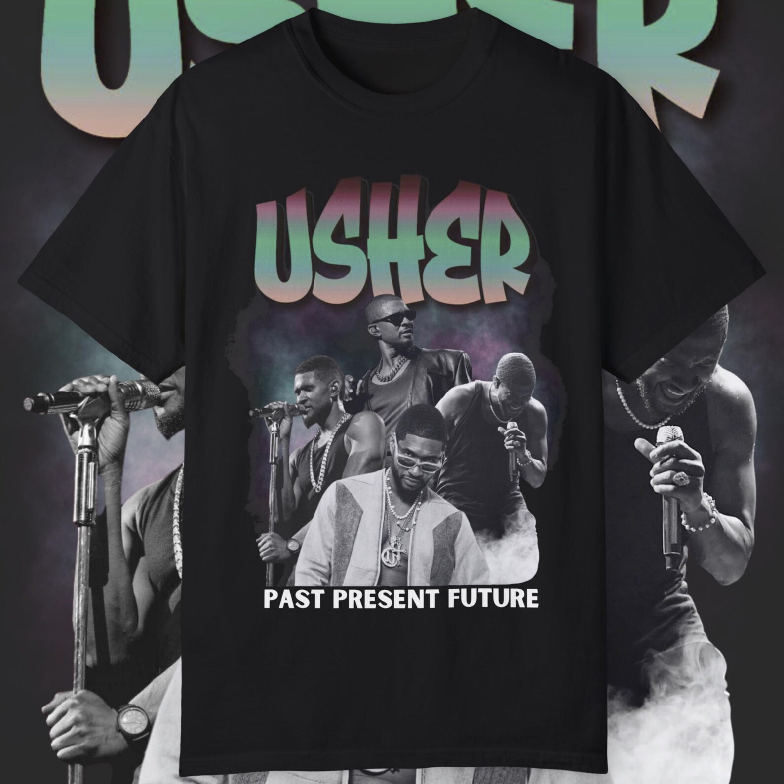 Comfort Colors, Usher 2024 Tour Shirt, Usher Past Present Future Tshirt ...