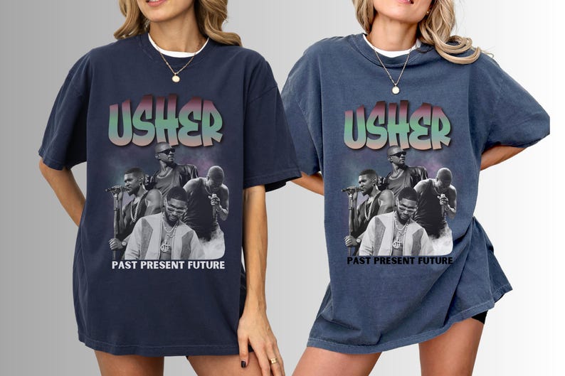 Comfort Colors, Usher 2024 Tour Shirt, Usher Past Present Future Tshirt ...