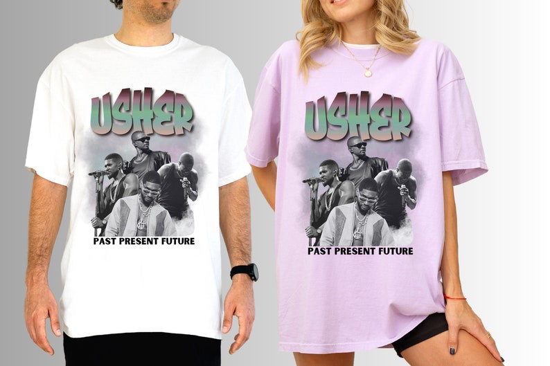 Comfort Colors, Usher 2024 Tour Shirt, Usher Past Present Future Tshirt ...