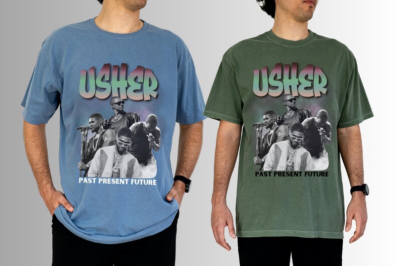 Comfort Colors, Usher 2024 Tour Shirt, Usher Past Present Future Tshirt ...