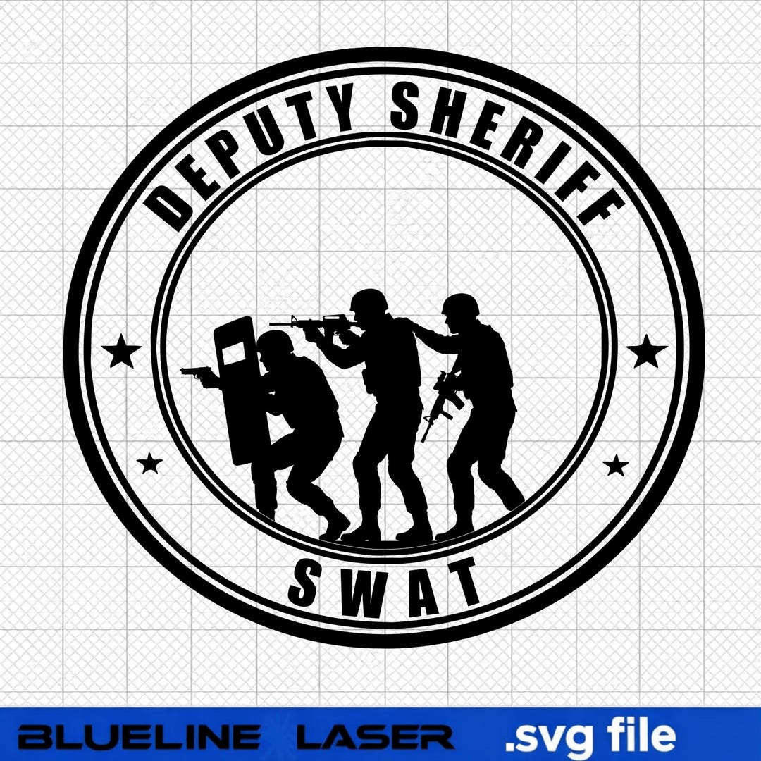 Sheriff SWAT SVG | Laser Ready File | Deputy Badge Vector | Police ...