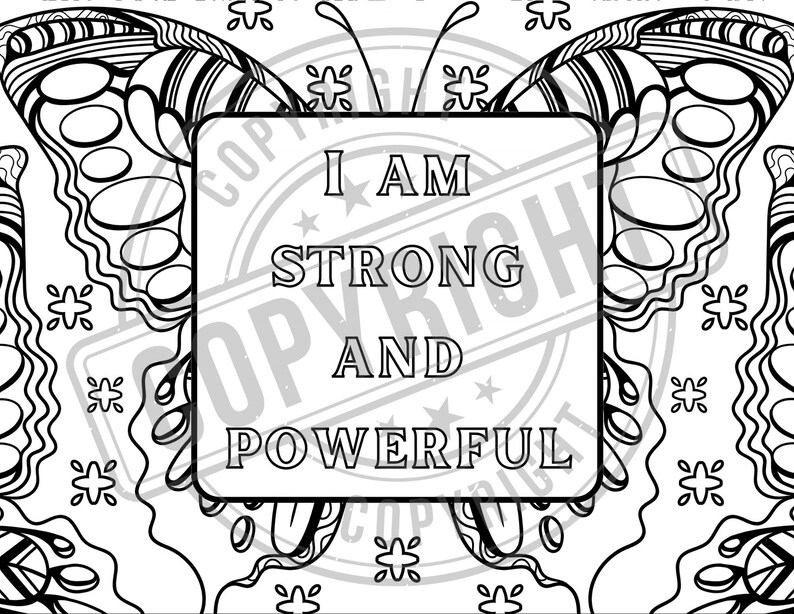 Bundle #1 Affirmations Coloring Pages: Zentangle Designs, 5-page Bundle ...