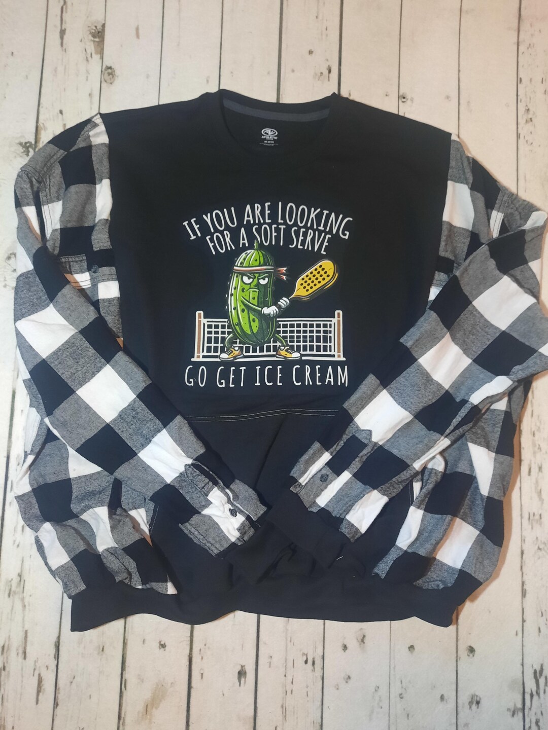 PICKLEBALL Upcycle Fashion Sweatshirt / Hoodie Combined With Cozy ...