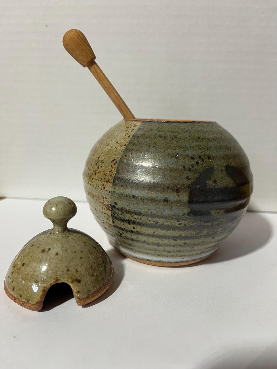 Rare Studio Pottery, Honey Pot Made by Robert Pangburn - Etsy