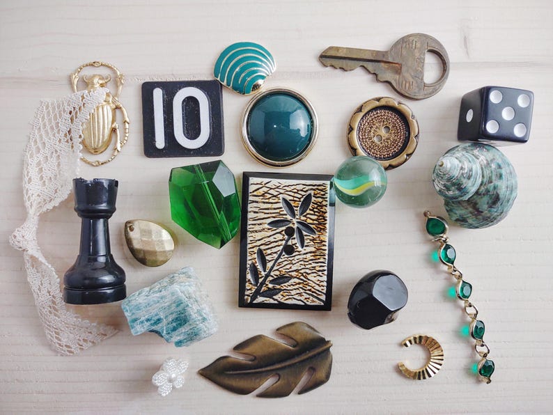 Small Trinkets for Curio Cabinet, Vintage Junk Drawer Lot, Curated ...