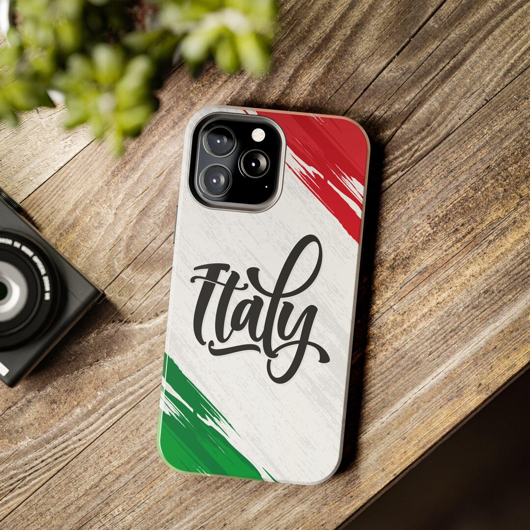 Italy Flag Brushstroke Phone Case Stylish Patriotic iPhone 16 15 14 13 ...