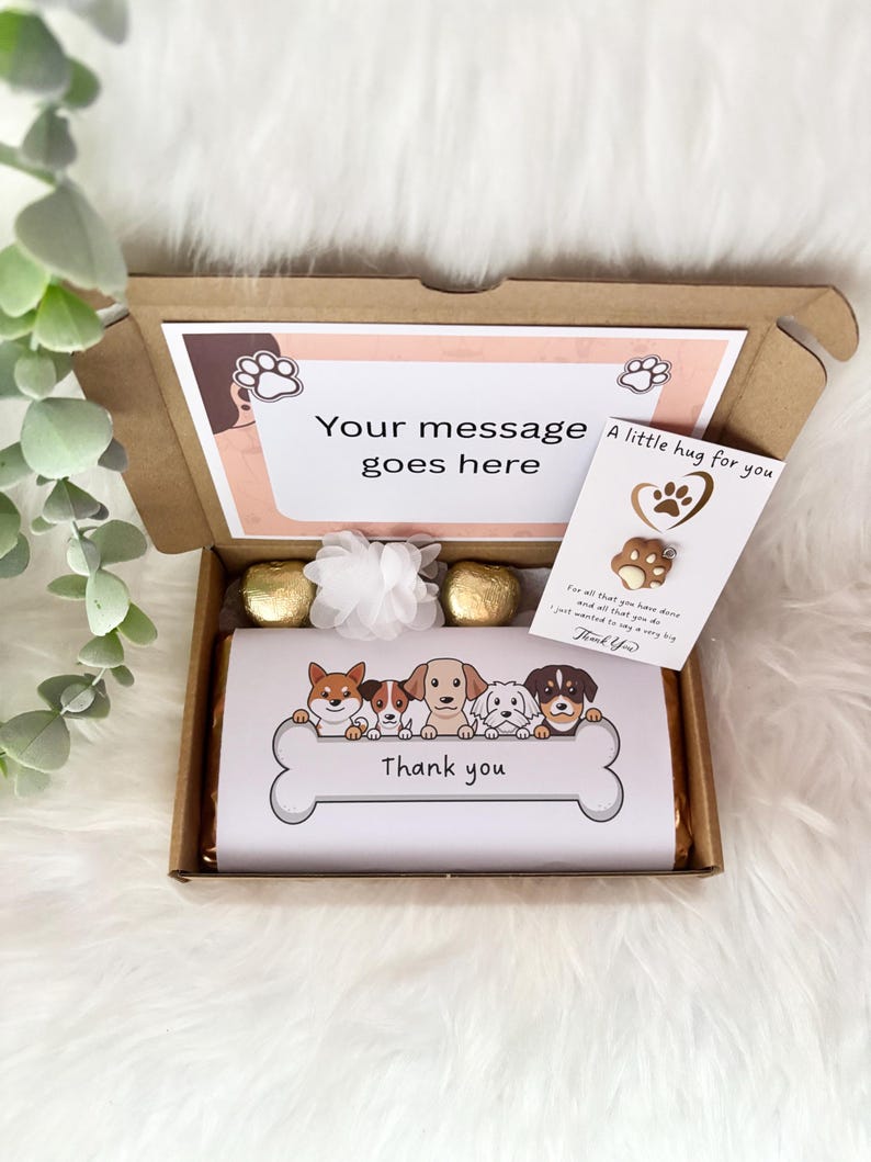 Personalised Dog Walker Gift, Chocolate & Paw Keepsake - Etsy UK