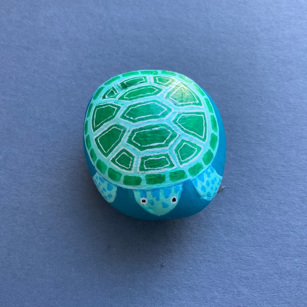 Painted Turtle Rock - Etsy