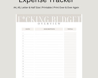 PRINTABLE & FILLABLE Budget Planner, Spending Tracker, Budget Planner ...