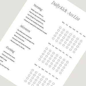 PRINTABLE & FILLABLE Daily Checklist, A4/a5/letter/half Size, Instant ...
