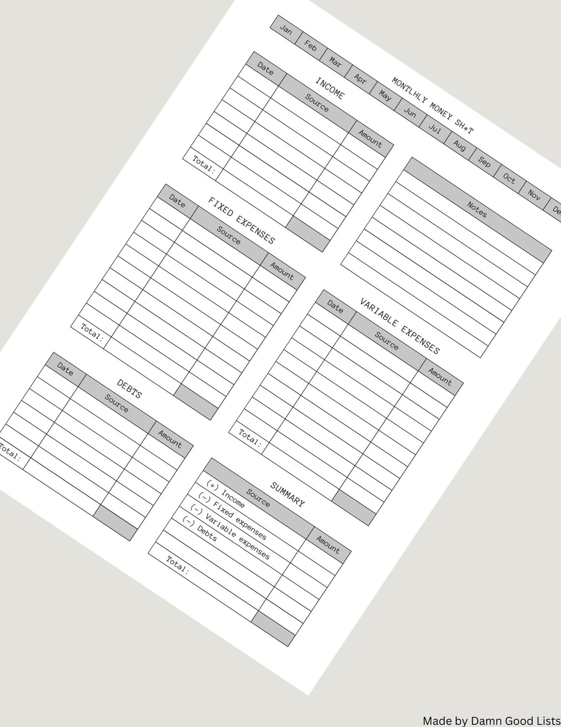 PRINTABLE & FILLABLE Budget Planner, Spending Tracker, Budget Planner ...