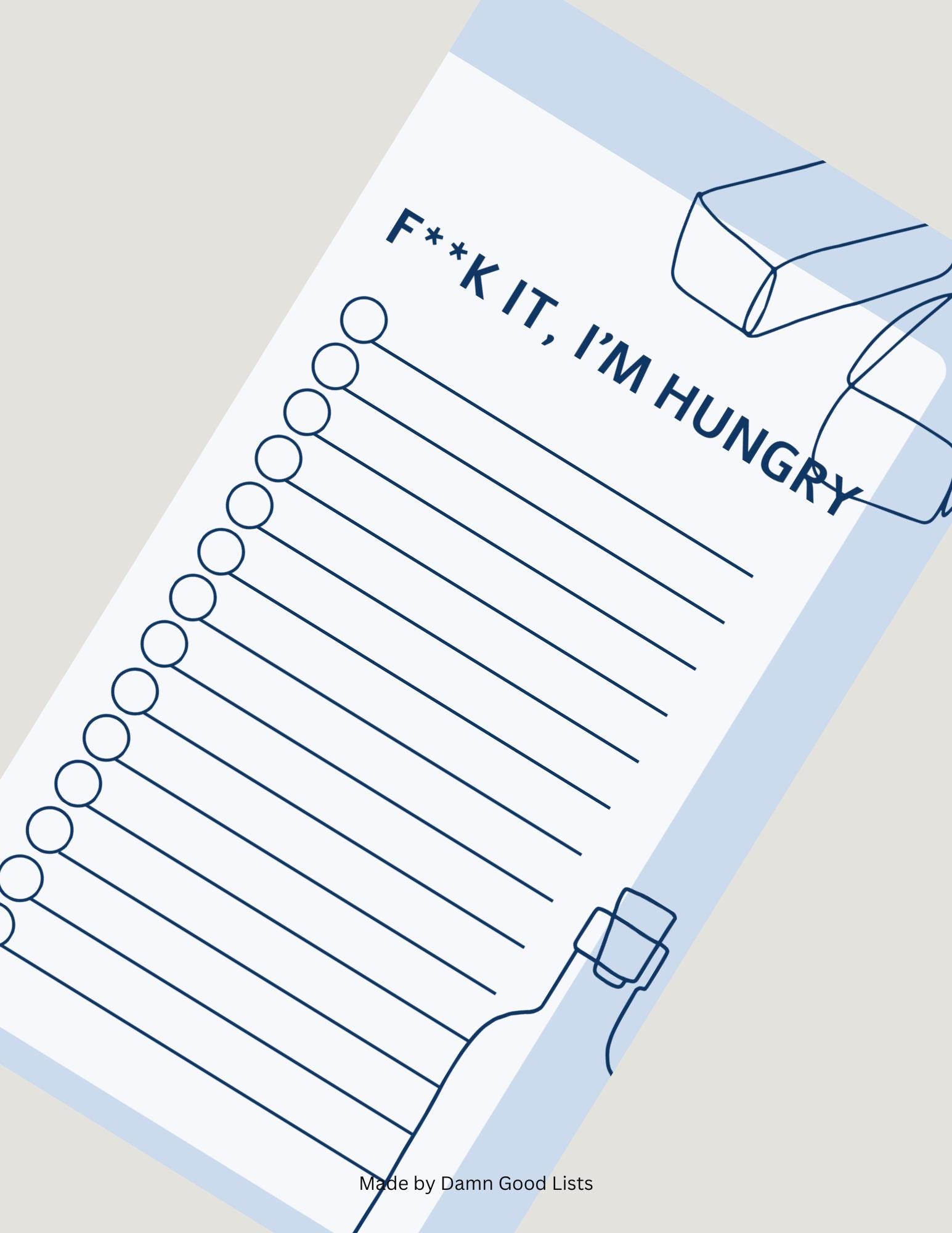 PRINTABLE Grocery List, Blank Grocery List, Grocery List, Fun Grocery ...