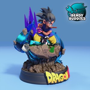 Kid Goku - Dragonball - Collectible Fanart Statue - Bendy Buddies - Etsy