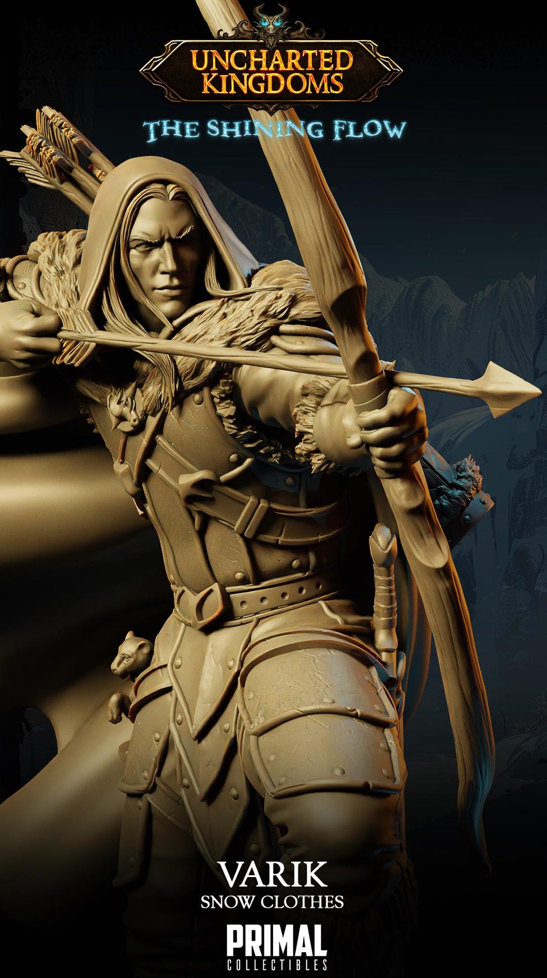 Varik Dun'ate Dark Elf - Uncharted Kingdoms 3D Printed Resin Rpg ...