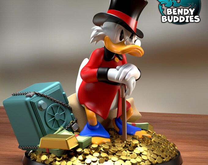 Scrooge Mcduck - Collectible Fanart Statue - Bendy Buddies - Etsy
