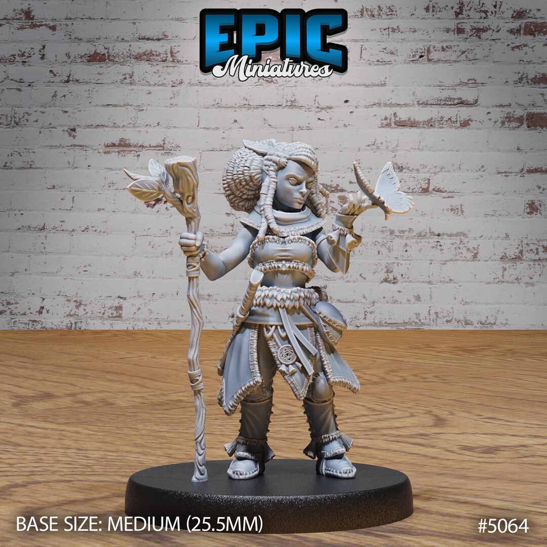 Halfling Female Druid Epic Miniatures Dungeons and Dragons - Etsy