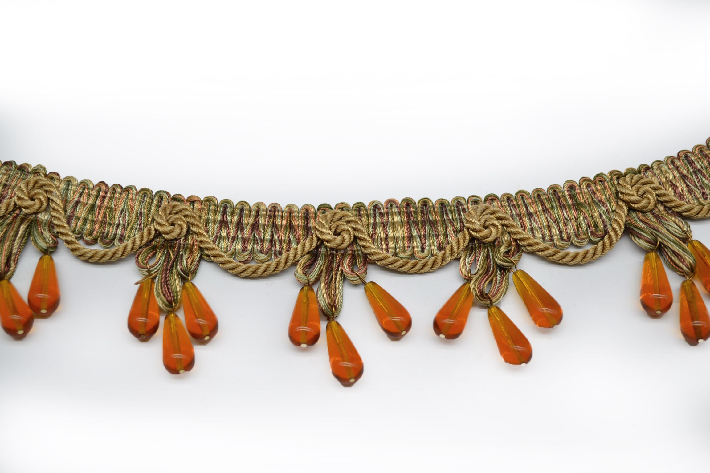 Tassel Fringe Amber Drop 3 Yd Plus Beige Bronze High End Trim - Etsy