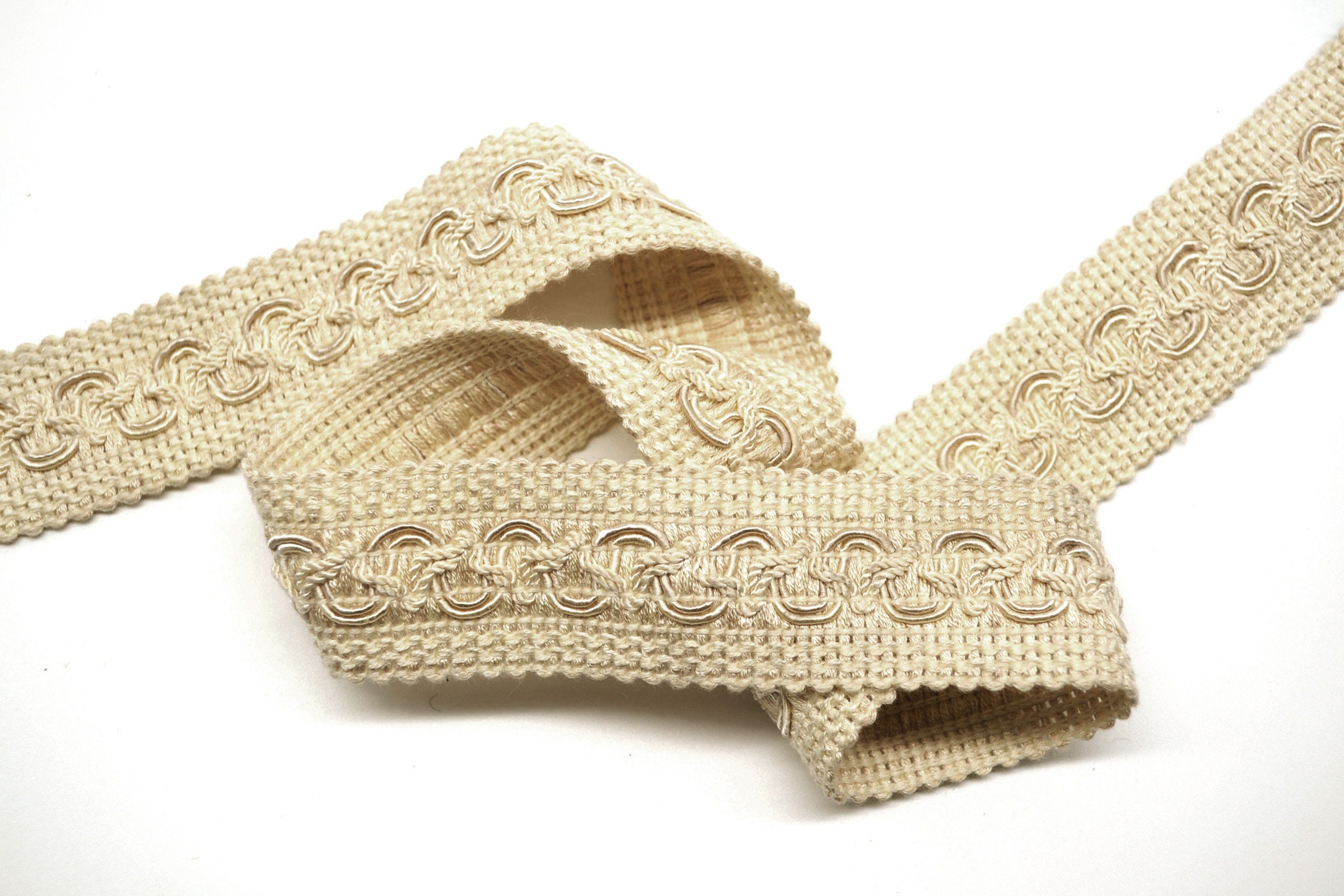 Vintage Luxury Scroll Braided Tape Trim Natural Ivory - Etsy