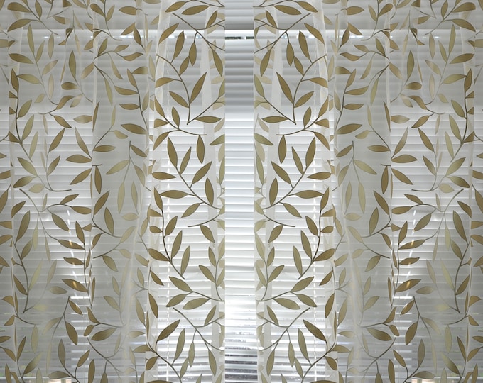 Sheer Print Fabric Creation Baumann Swiss by the Yard Curtains Roman ...