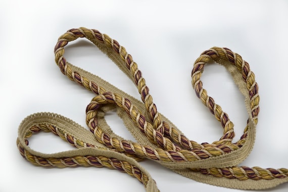 Upholstery Trim Lip Cord by the Yard Gold Brown Olive Beige - Etsy