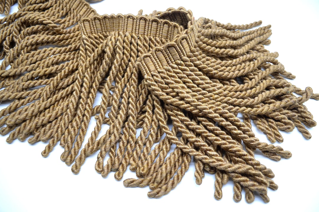 Beige Bullion Fringe Trim, Twisted Cord, 3+ Yards - Etsy