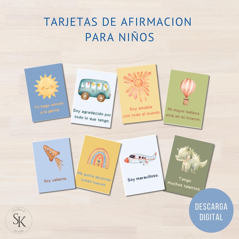 Boys Affirmation Cards in Spanish - Boho-style Motivational Notes ...