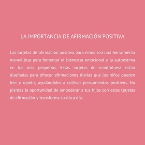 Positive Affirmation Cards for Kids in Spanish - Bilingual ...