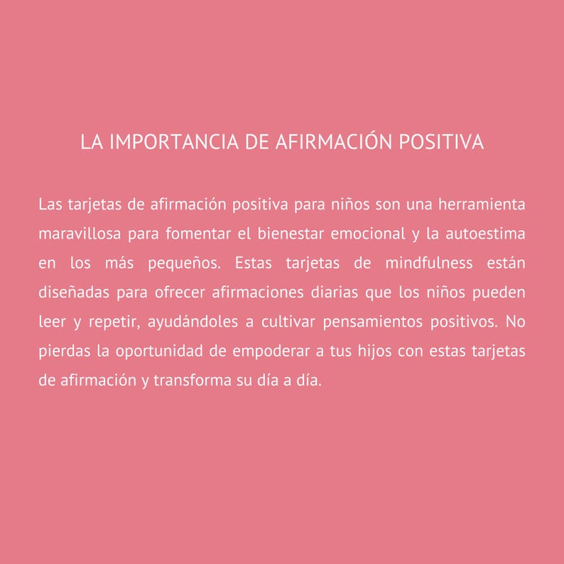 Positive Affirmation Cards for Kids in Spanish - Bilingual ...