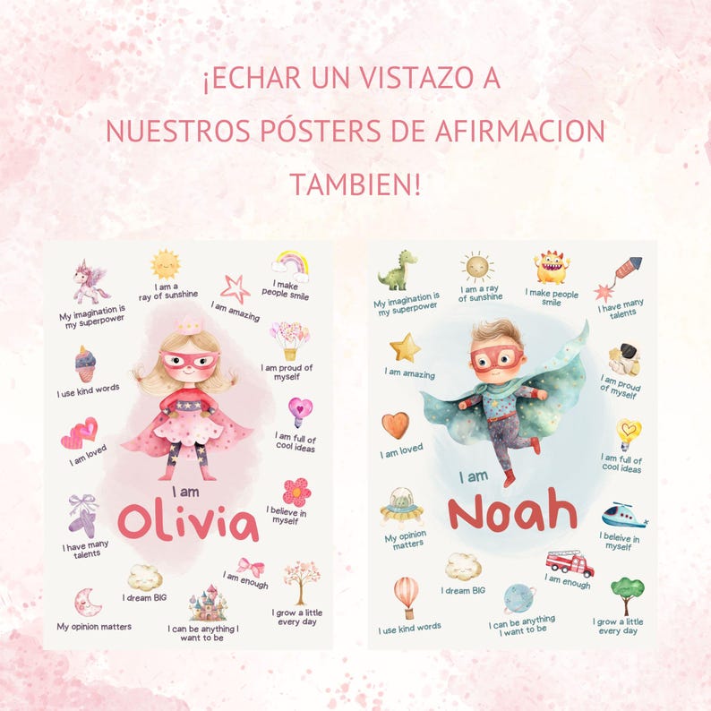 Positive Affirmation Cards for Kids in Spanish - Bilingual ...