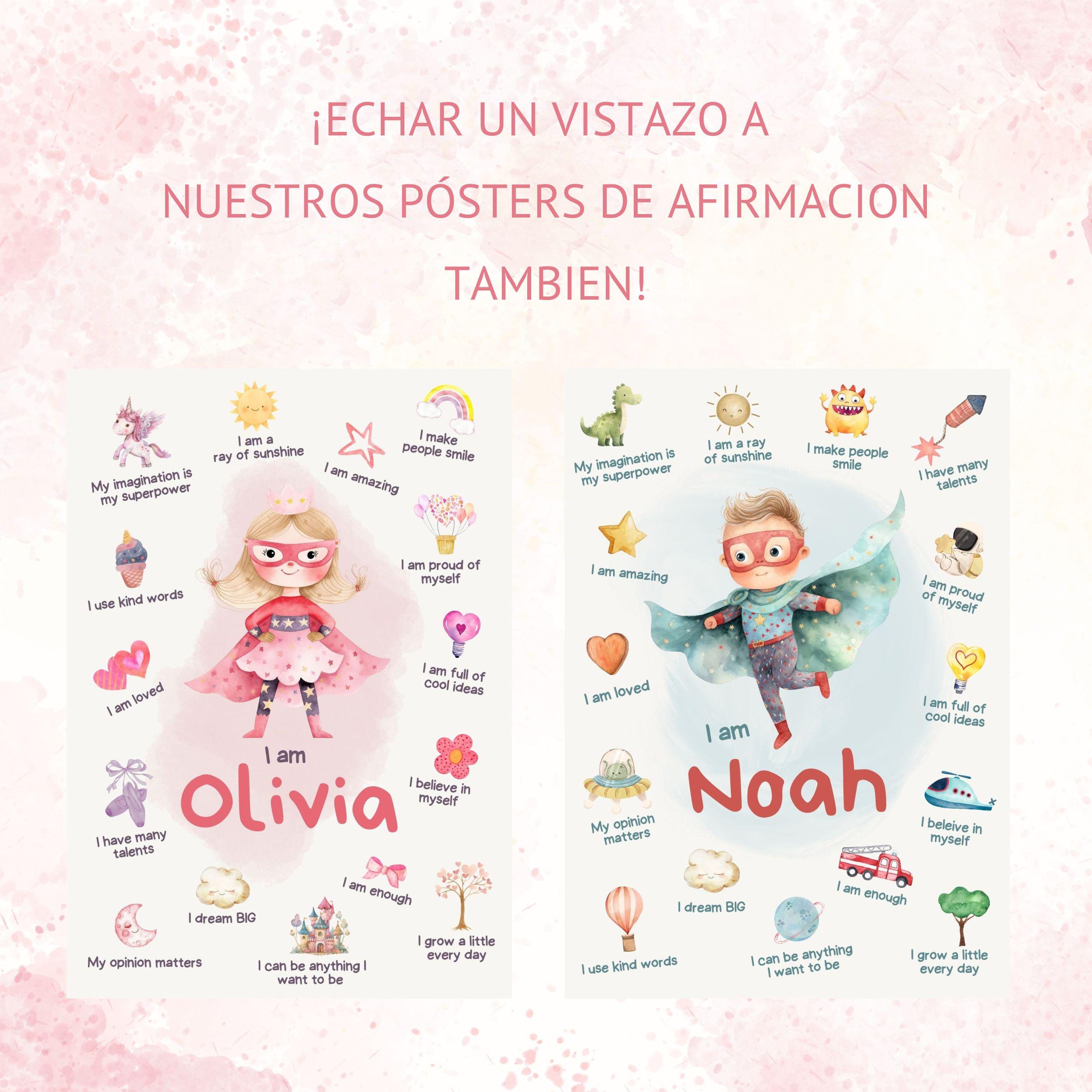 Positive Affirmation Cards for Kids in Spanish - Bilingual ...