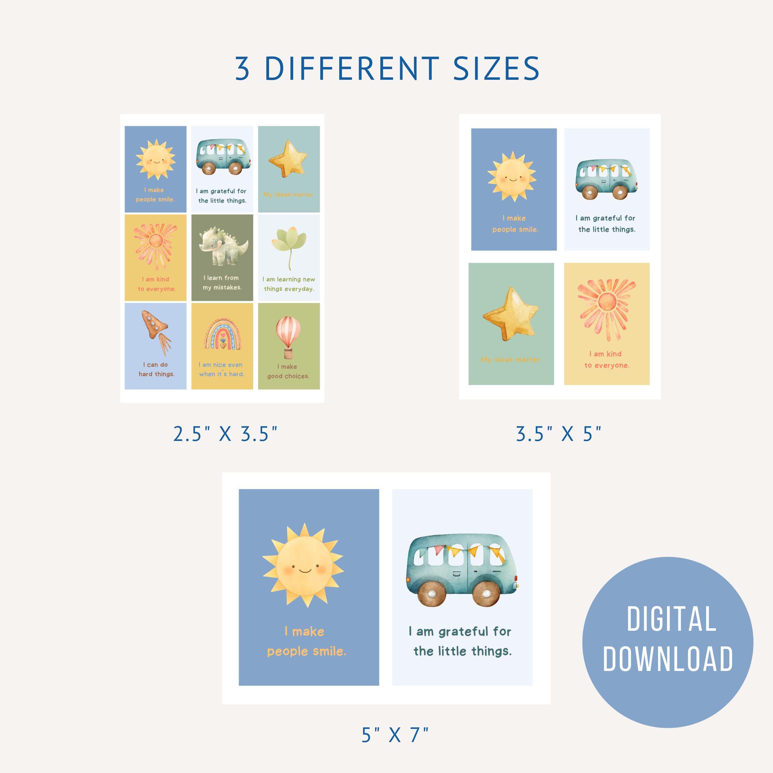 Positive Affirmation Cards for Boys, Encouragement Notes, Printable PDF ...