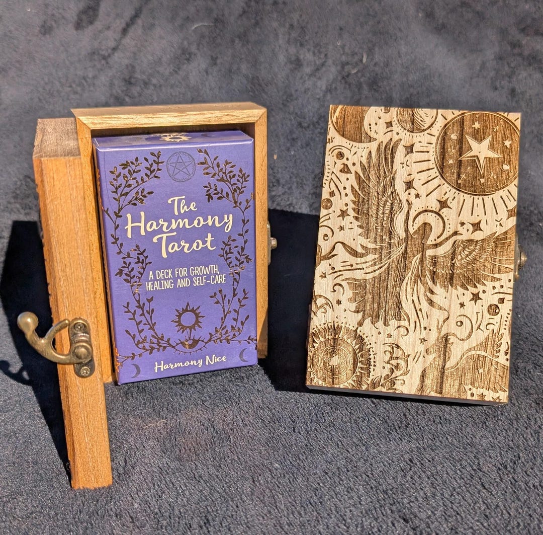 Wooden Tarot Card Box / Treasure Box / Crystal Storage Box / Rune ...