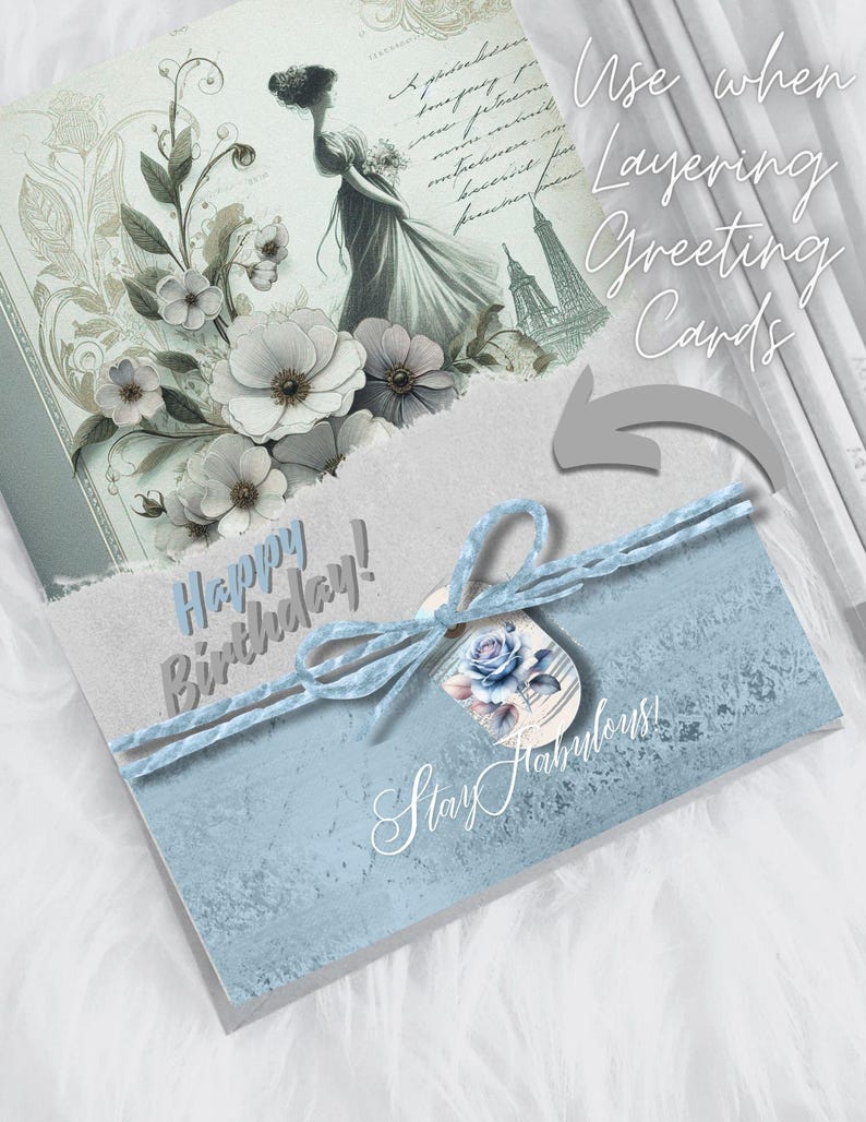Blue Ephemera Tags Printable Digital Download Junk Journal Scrapbooking ...