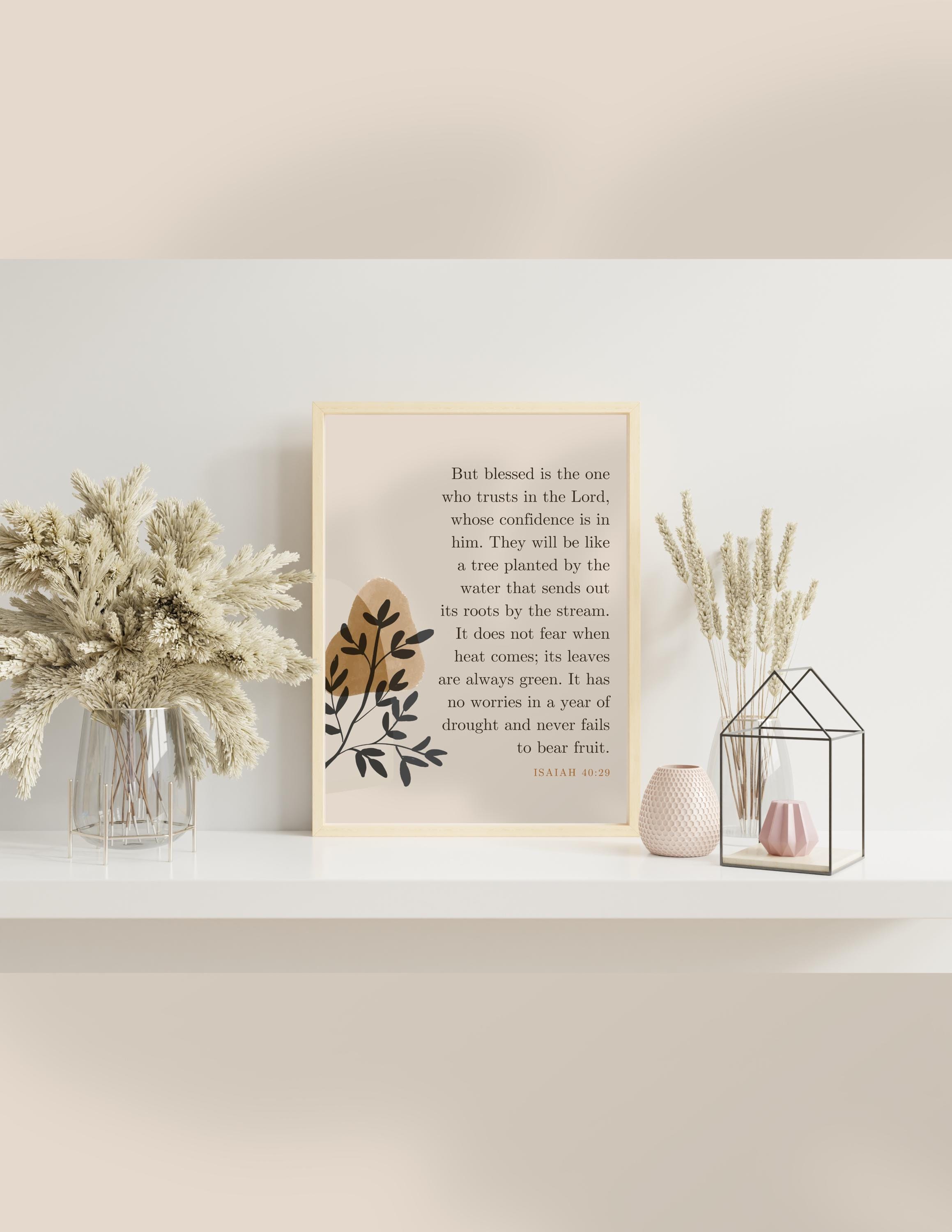 Isaiah 40:29 Bible Verse Wall Art Print- Modern Christian Art, Bible ...