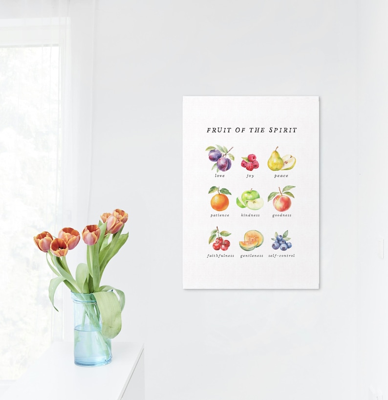 Fruit of the Spirit Wall Art, Scripture Wall Art Digital Download ...