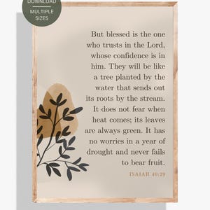 Isaiah 40:29 Bible Verse Wall Art Print- Modern Christian Art, Bible ...