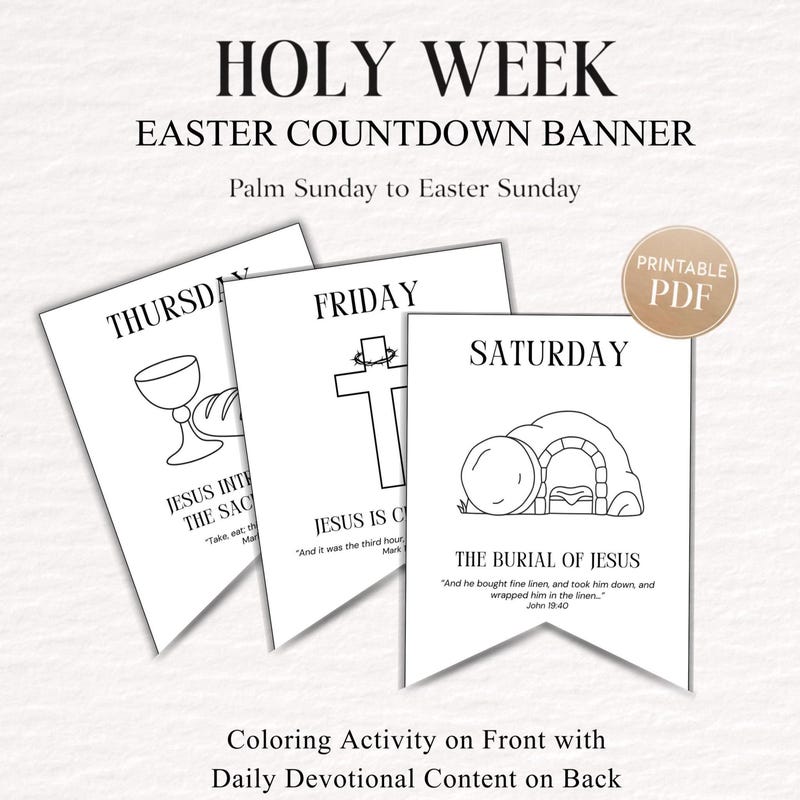 Holy Week Banner - Etsy