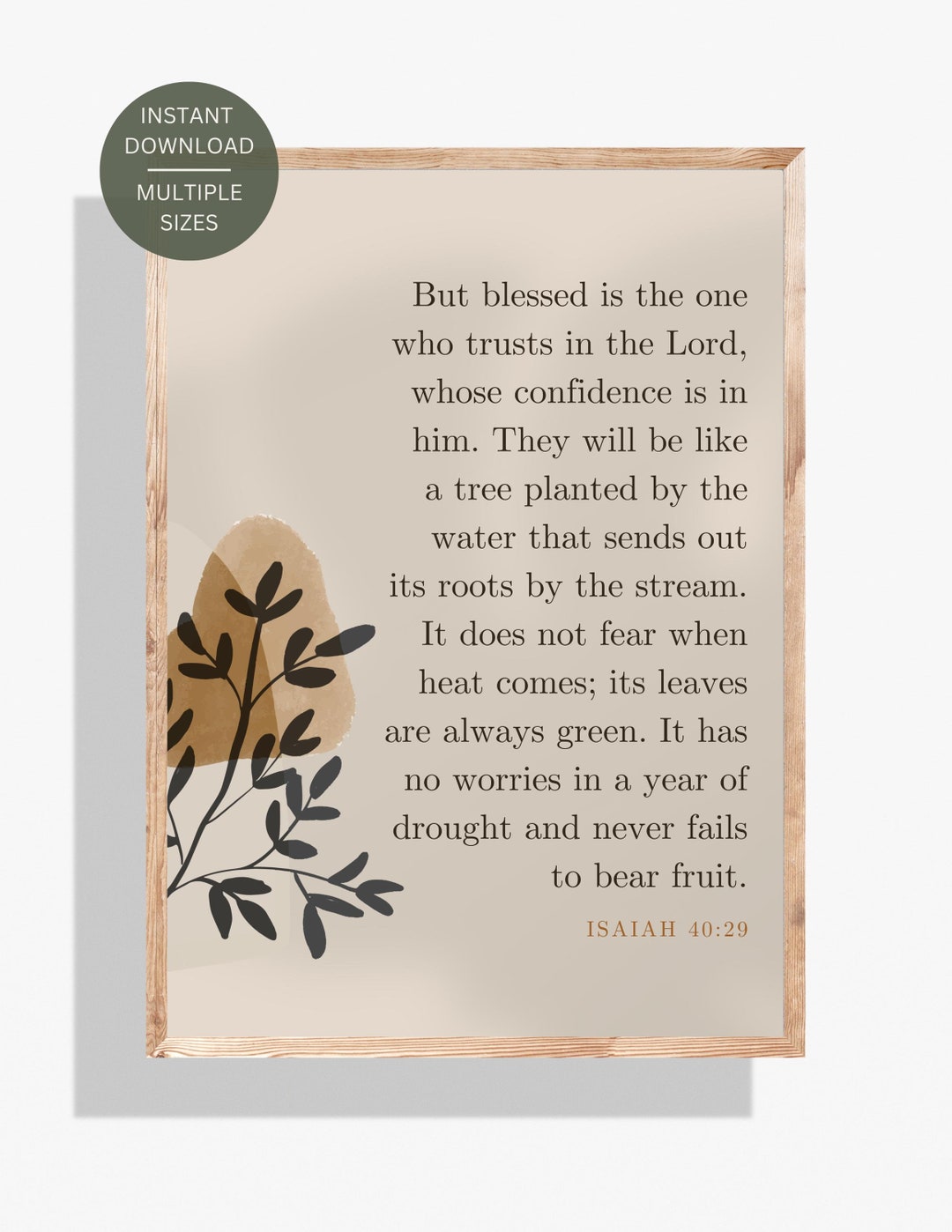 Isaiah 40:29 Bible Verse Wall Art Print- Modern Christian Art, Bible ...