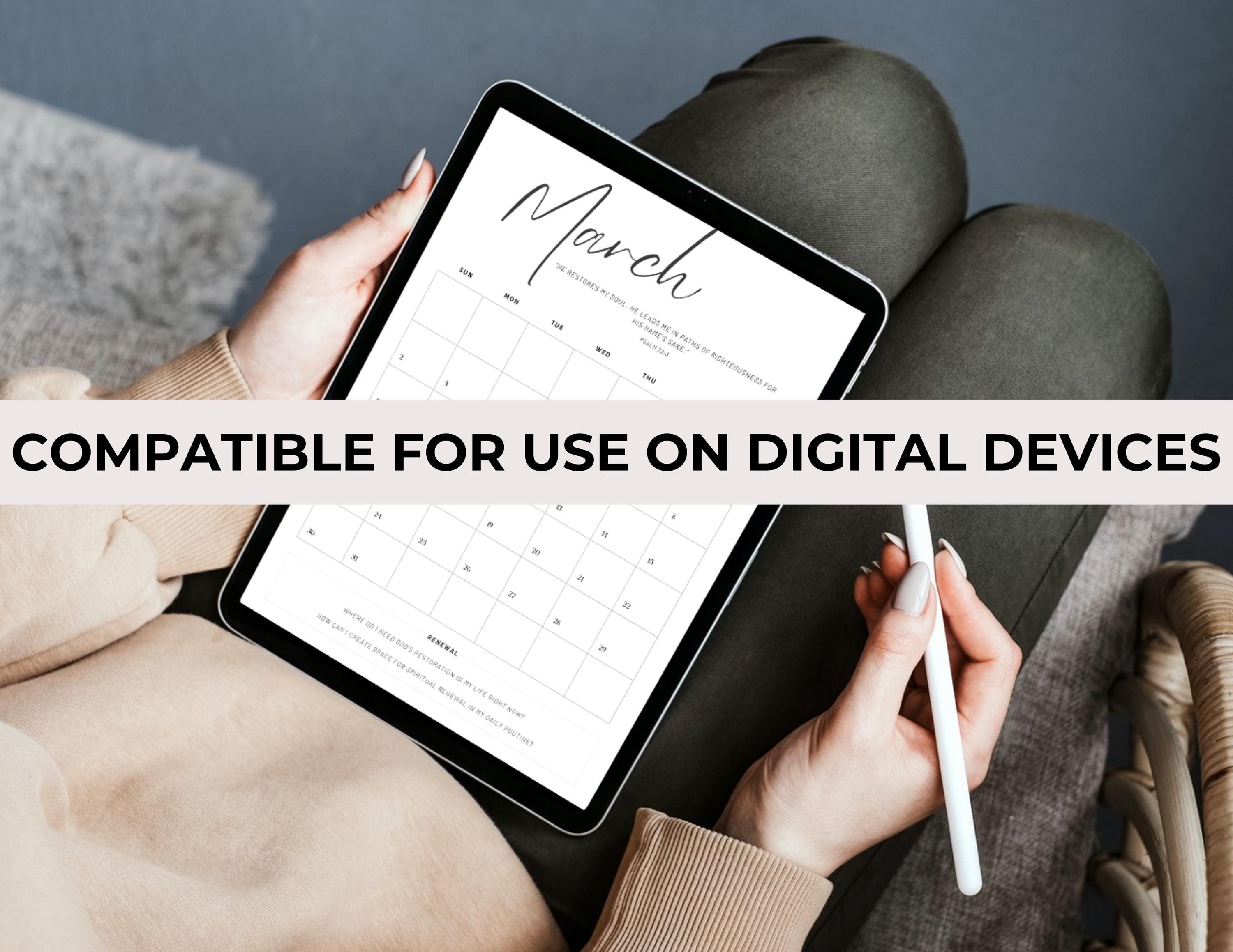 Printable Scripture Calendar 2025- Bible Verse Calendar for Frame ...