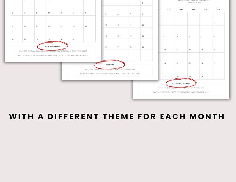 Printable Scripture Calendar 2025- Bible Verse Calendar for Frame ...