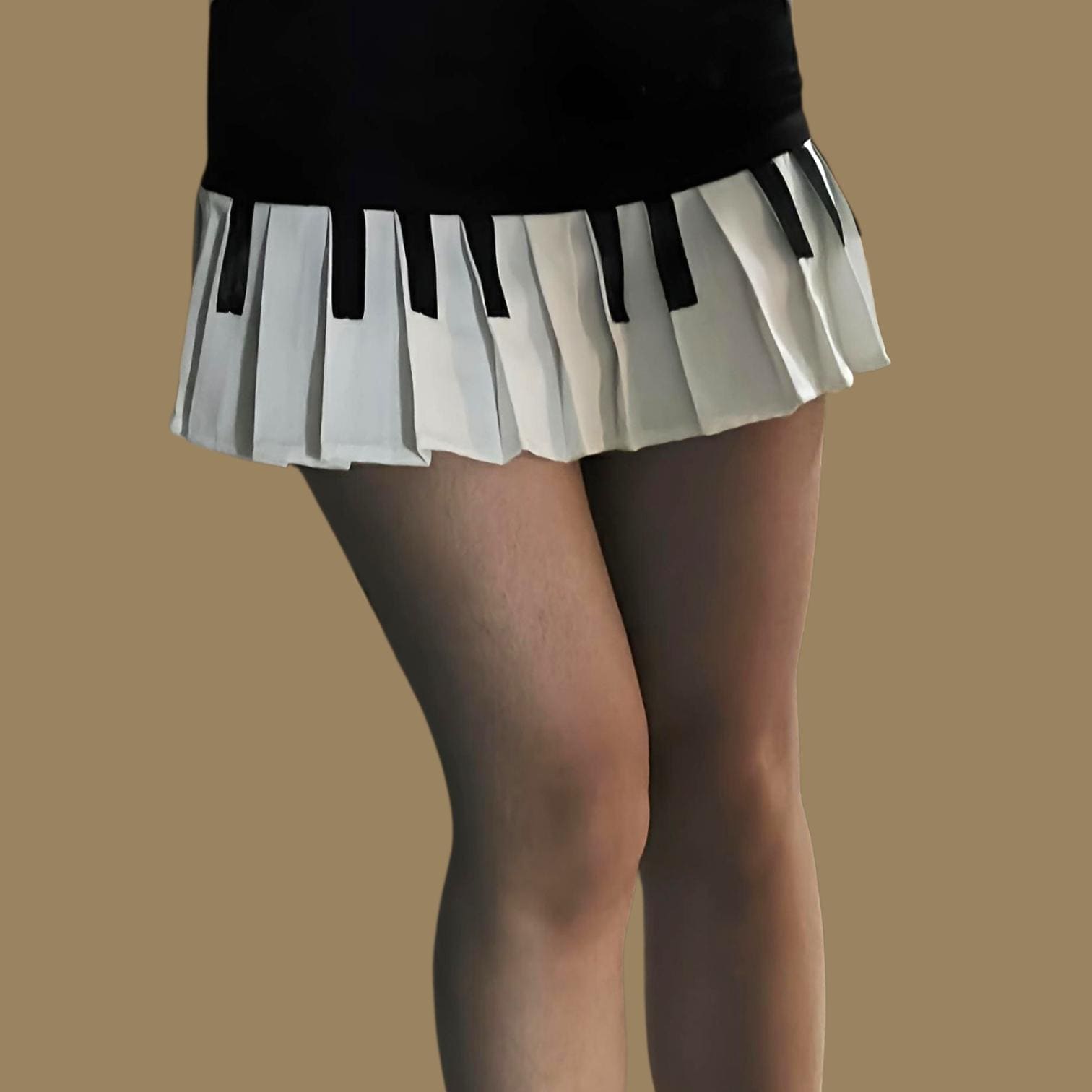 Vintage Piano Mini Pleated Zip up Skirt - Etsy